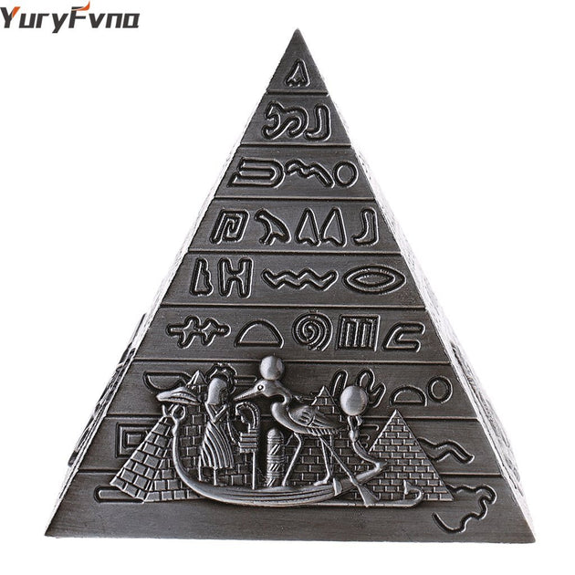 EGYPTIAN PYRAMID FIGURINE - SILVER MINIATURE – Egypt Jewelry®
